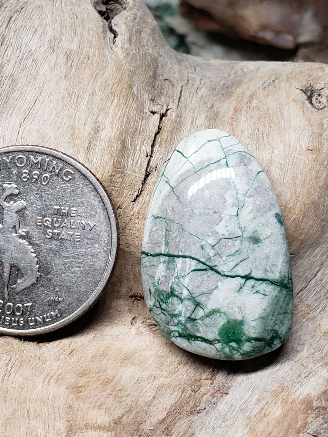 Yellowstonegem ET Natural Yellowstone Variscite Cabochon 30 Carats No ...