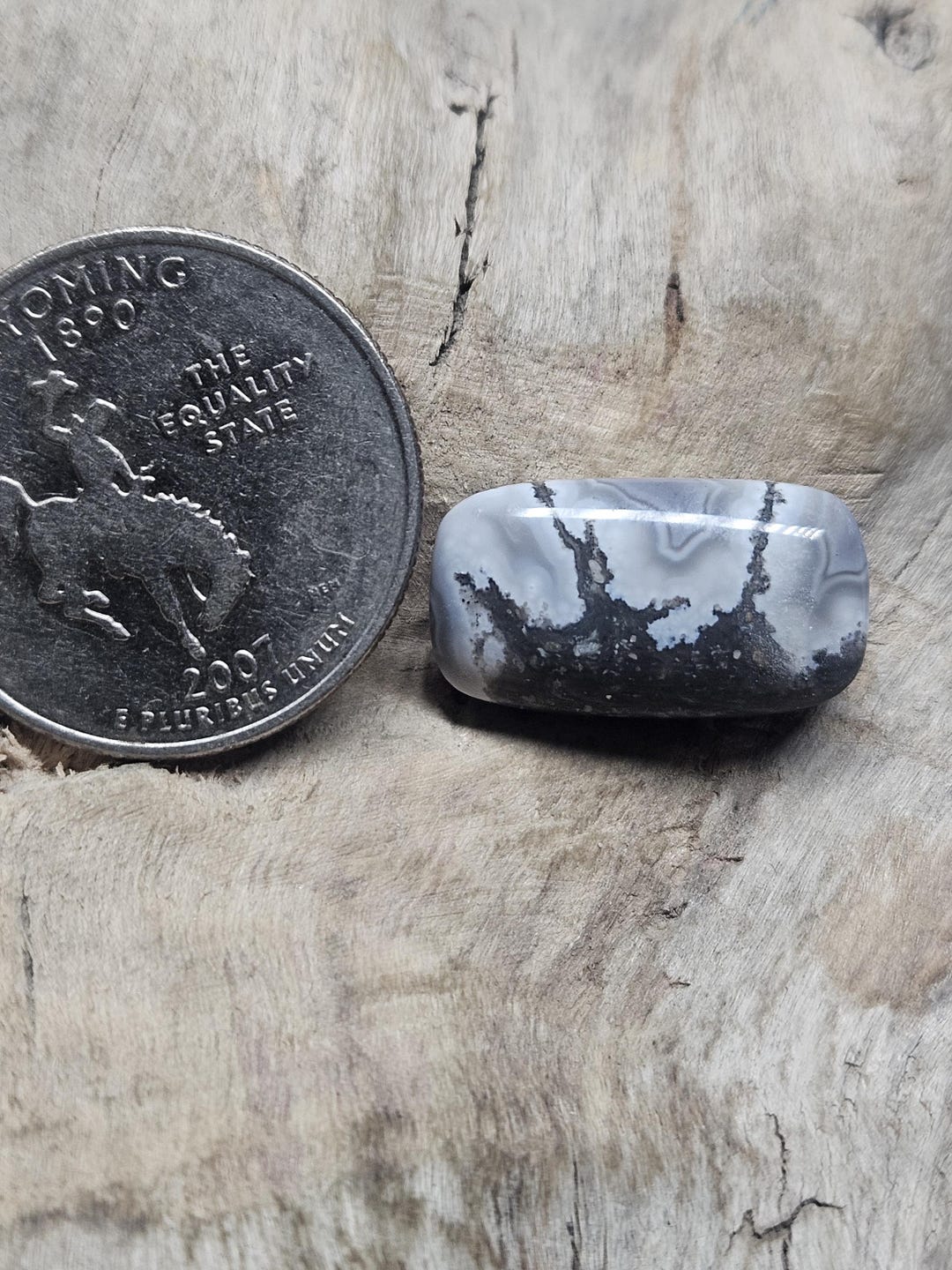 Yellowstonegem-et Natural Cody WY Yellowstone Agate Cabochon 14 Carats ...