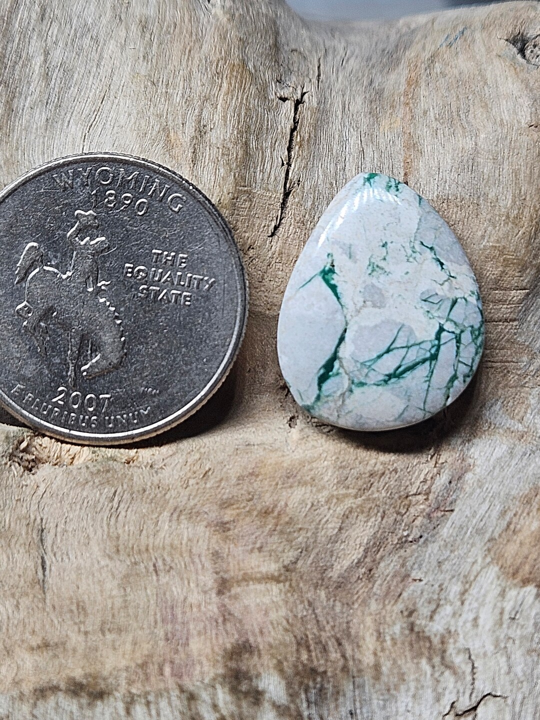 Yellowstonegem ET Natural Yellowstone Variscite Cabochon 18 Carats No ...