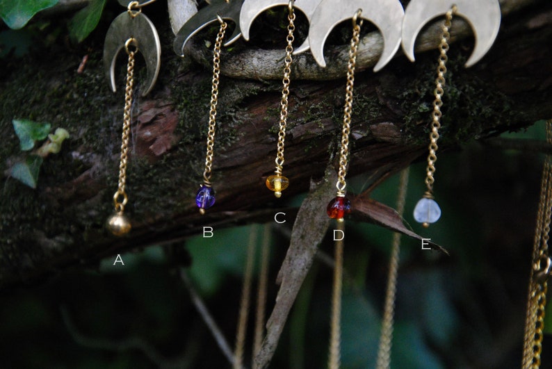 Collier Cycle lunaire en laiton martelé. Pièce - Etsy France