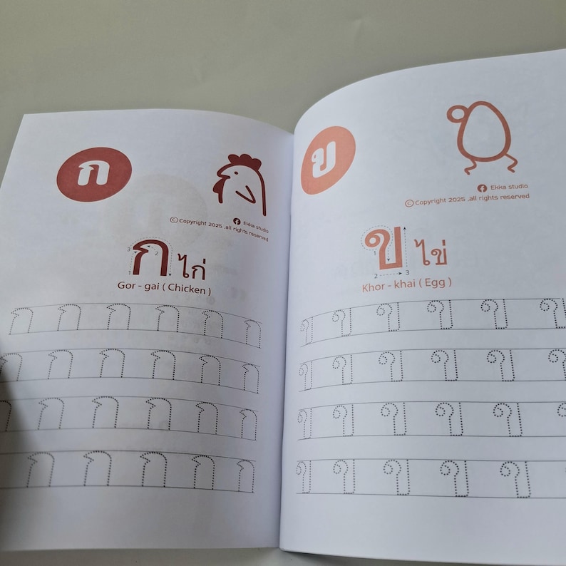Thai Funny Alphabet Hand Writing Practice Workbook - Etsy
