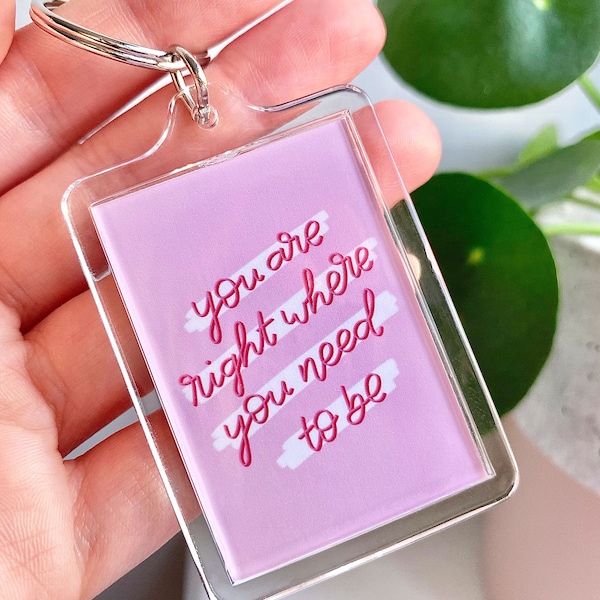 Quote Keyring - Etsy