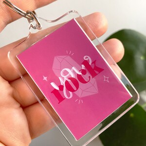 Positive Keyring Hand Lettered, Typographic Keyring, Inspirational ...