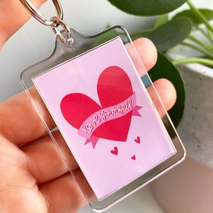 Positive Keyring Hand Lettered, Typographic Keyring, Inspirational ...