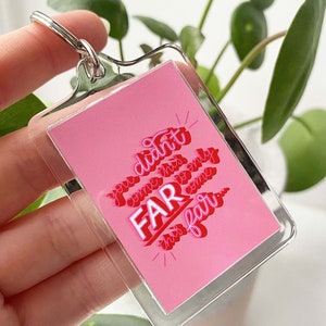 Positive Keyring - Hand Lettered, Typographic Keyring, Inspirational ...
