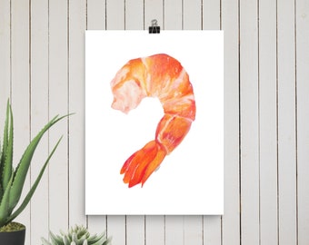 Shrimp Poster - Etsy