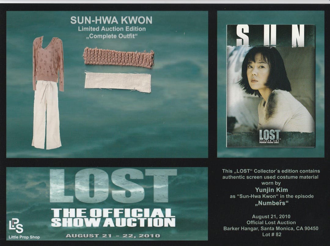 Lost TV Series - Original Costume Card - Prop - Yunjin Kim as Sun-hwa ...