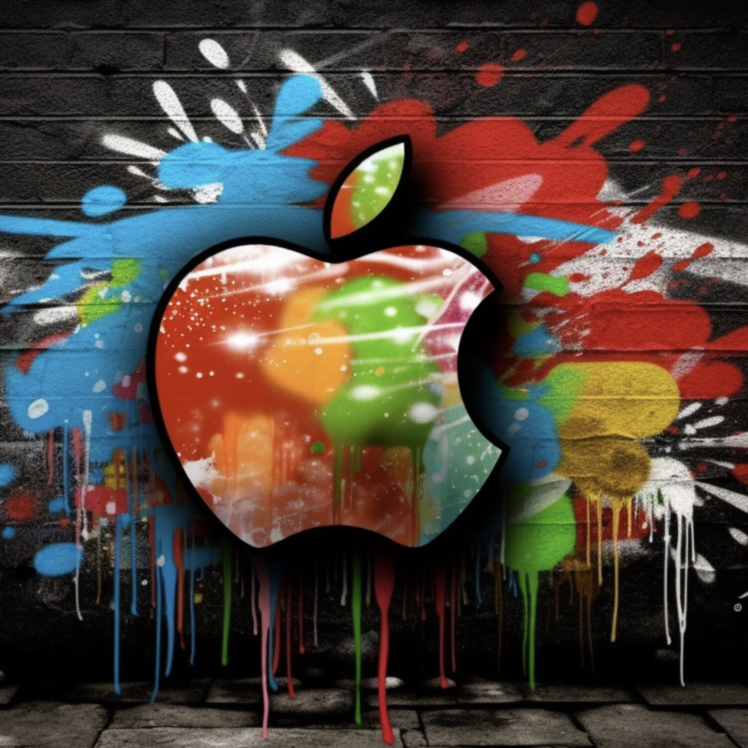 Apple Diorama Miniature Picture 10 X10 for the Desk Banksy Mini Figures ...