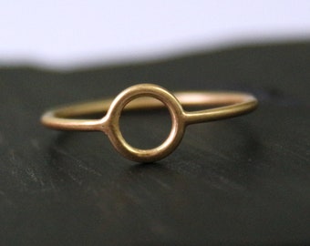 Gold simple ring | Etsy