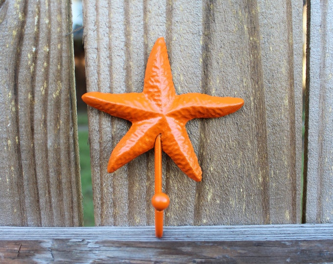 Starfish Wall Hook Cast Iron Starfish Metal Starfish Wall - Etsy