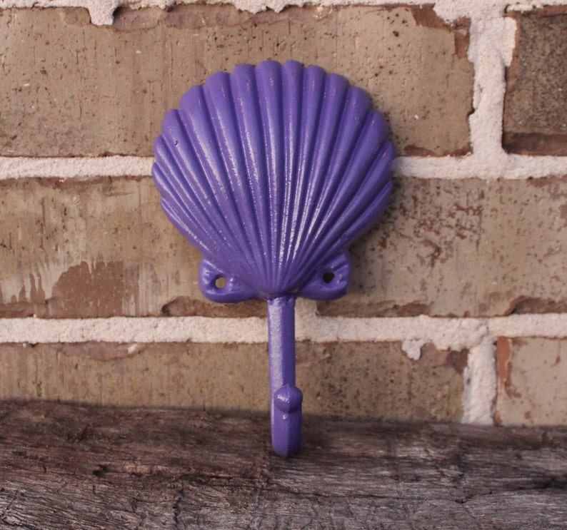 Seashell Wall Hook Cast Iron Seashell Rustic Seashell Seashell Wall ...