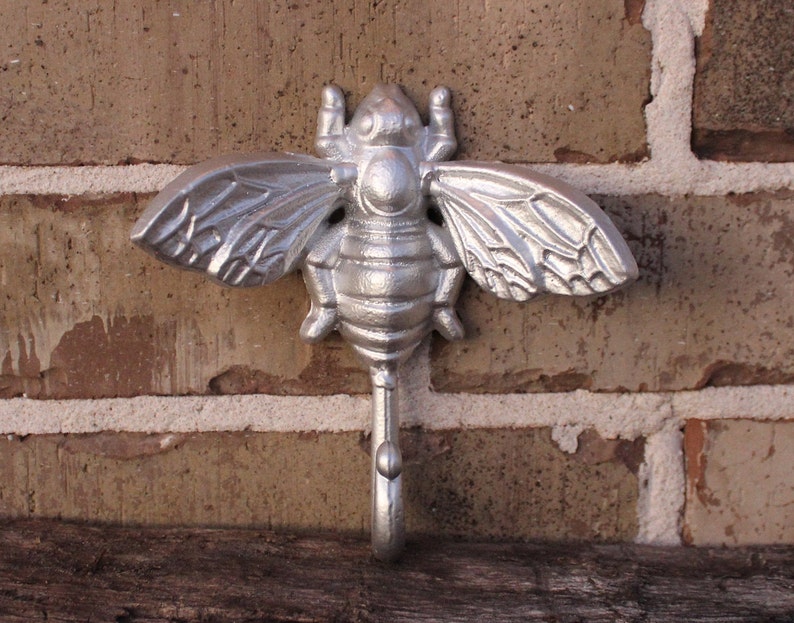 Bee wall hook cast iron bee rustic bee bee wall decor | Etsy