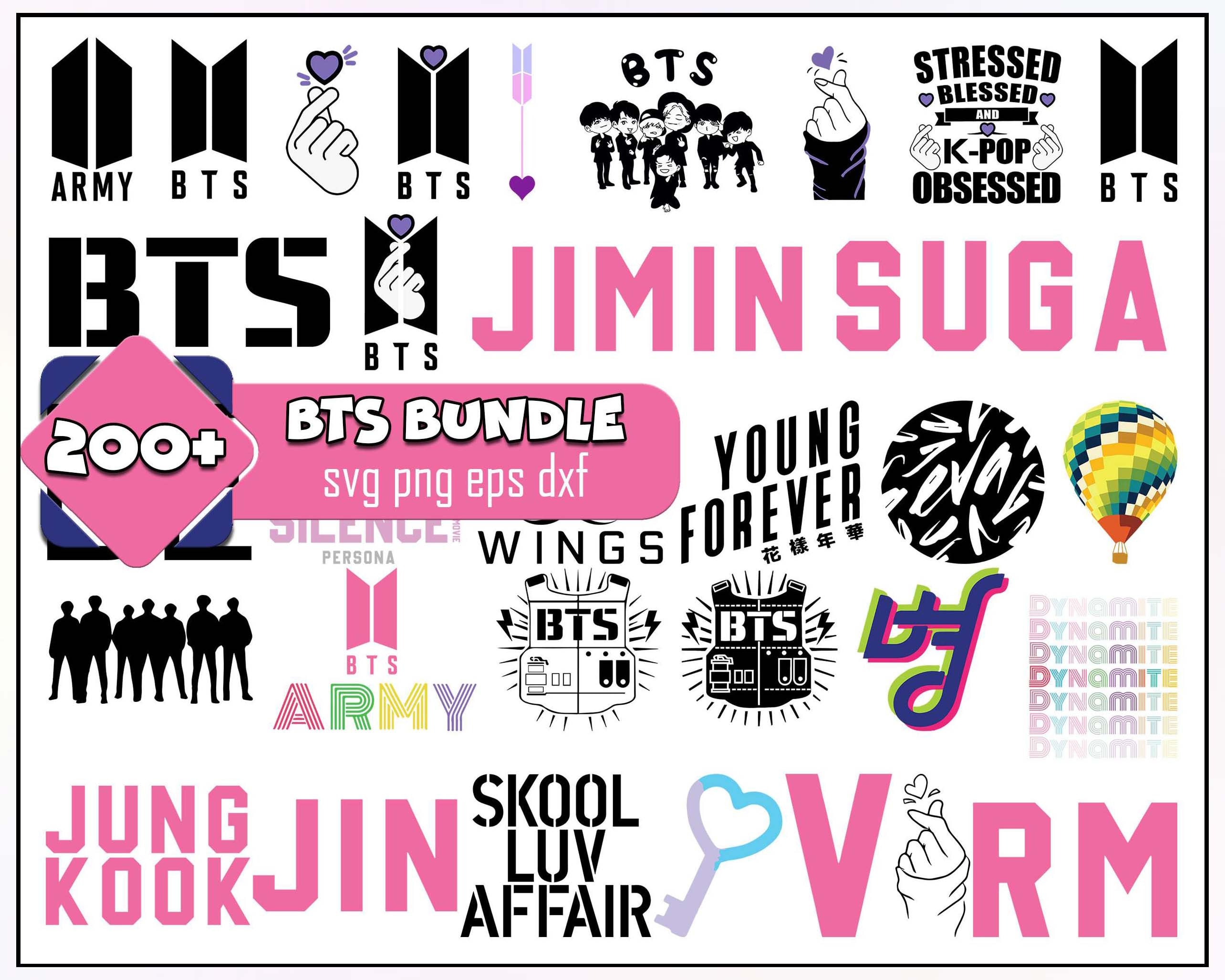 BTS Svg Bundle, Bts Png, Kpop Svg Files for Cricut, Bt21 Svg, T-shirt ...