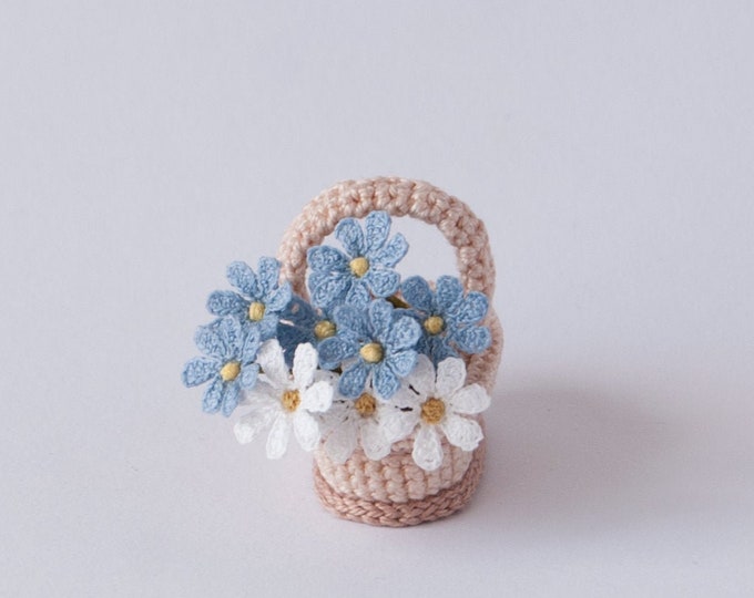 Miniature Daisies Flowers Bouquet Blue Daisies Miniature - Etsy