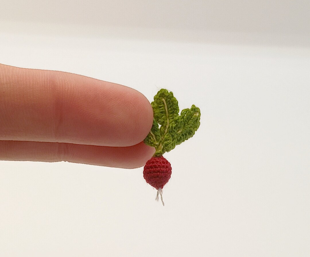 Miniature Crochet Radish Miniature Vegetables Dollhouse Radish Crochet ...