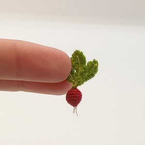 Miniature Crochet Radish Miniature Vegetables Dollhouse Radish Crochet ...