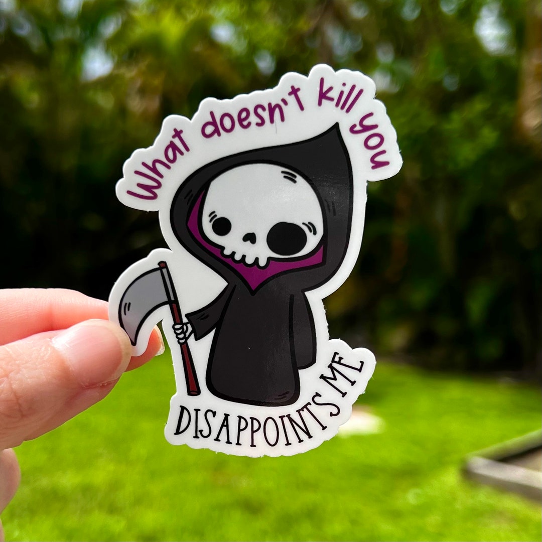What Doesn't Kill You Disappoints Me. 3" Laminated Sticker - Etsy