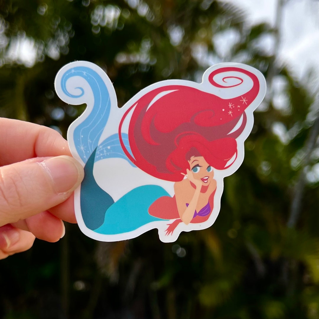 Ariel Mermaid Sticker: Waterproof Vinyl Decal - Etsy