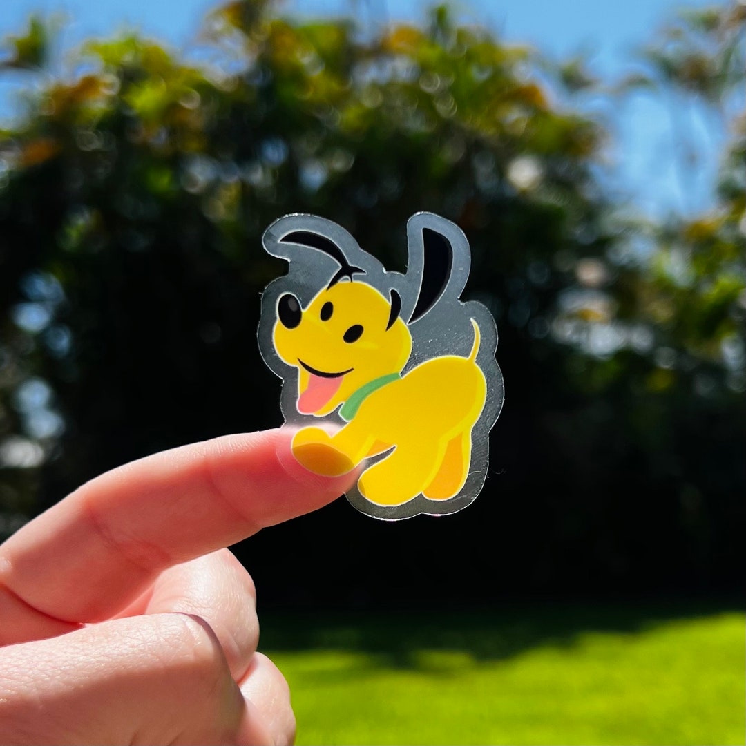 Pluto Yellow Dog Waterproof Transparent Sticker - Etsy