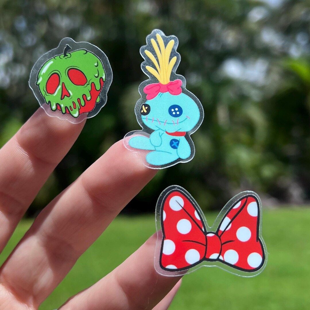 Mini Disney Filler Stickers Transparent Great for Water Bottles ...