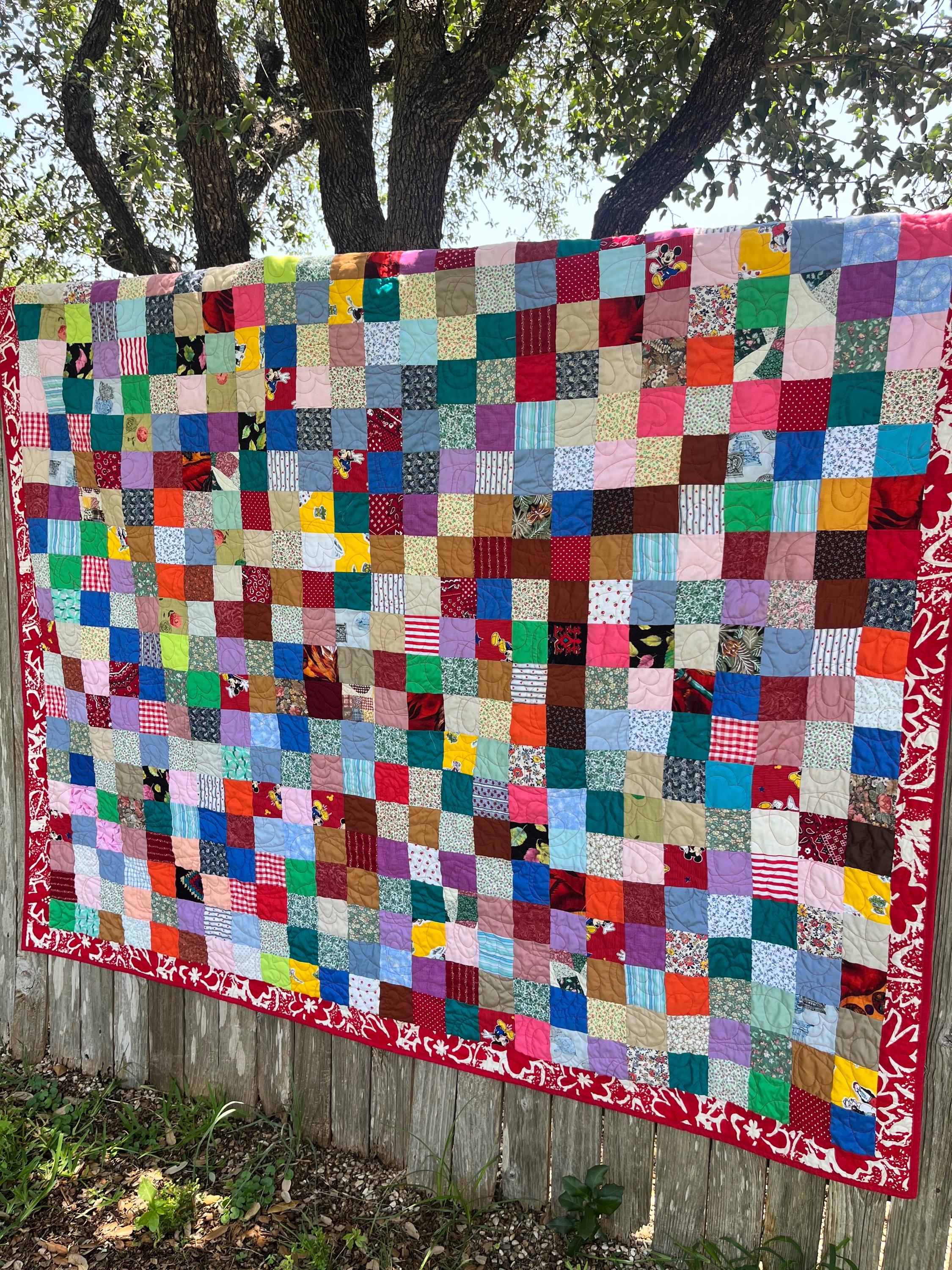 Scrappy Pixels With Cartoons Quilt - Etsy