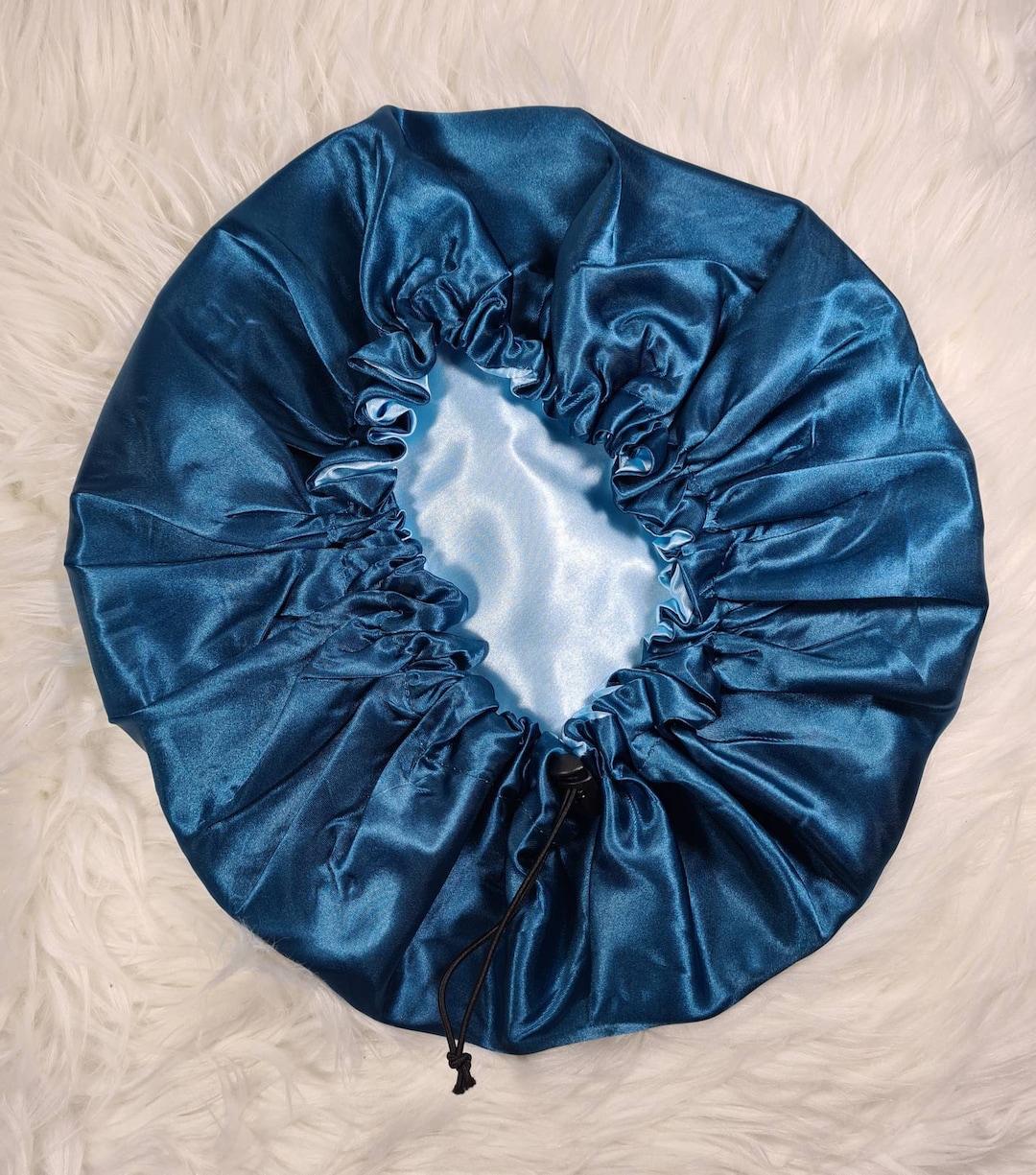 Teal Adjustable Drawstring Reversible Satin Hair Bonnet|satin ...