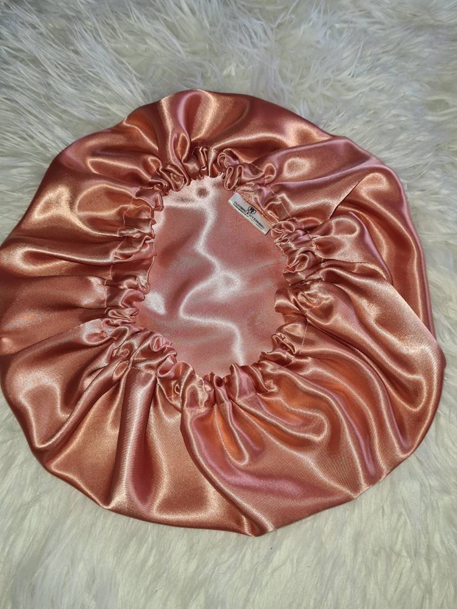 SOLD OUT Rose Gold Reversible Satin Hair Bonnet|satin Elasticated ...