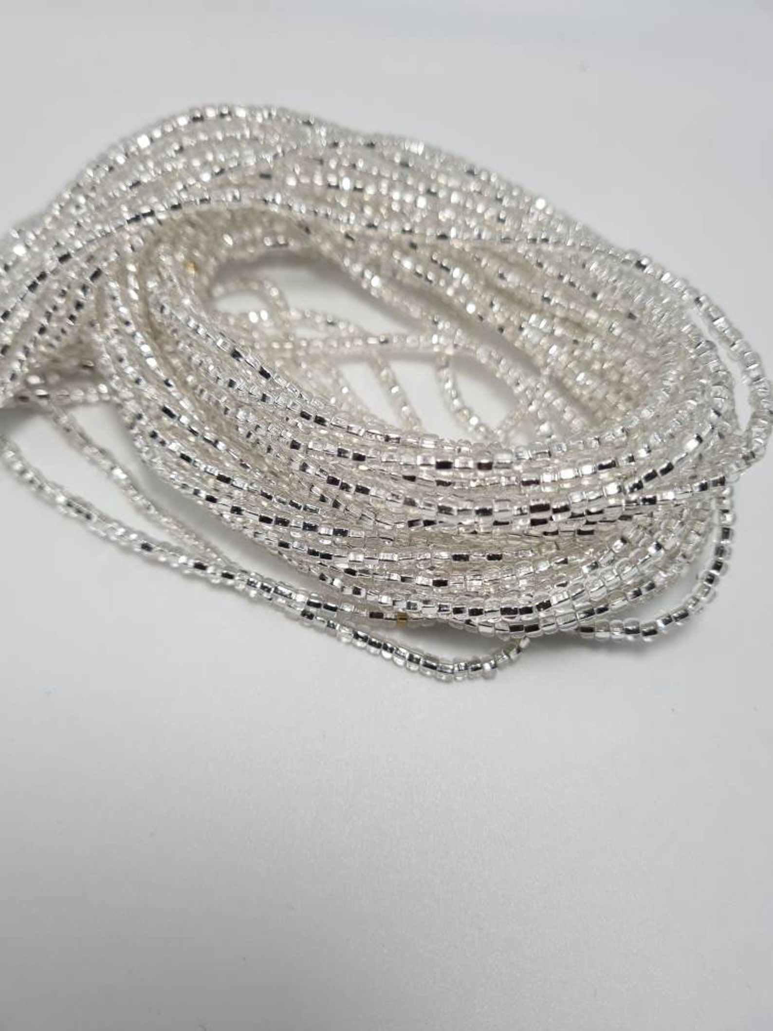 Sliver Waist Beads - on Sale Belly Chain Weight Control African Beads ...
