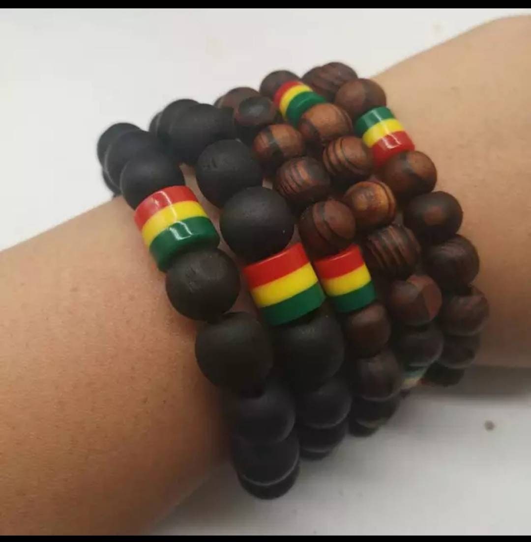Rasta African Bead Bracelets| Unisex|bracelet - Etsy
