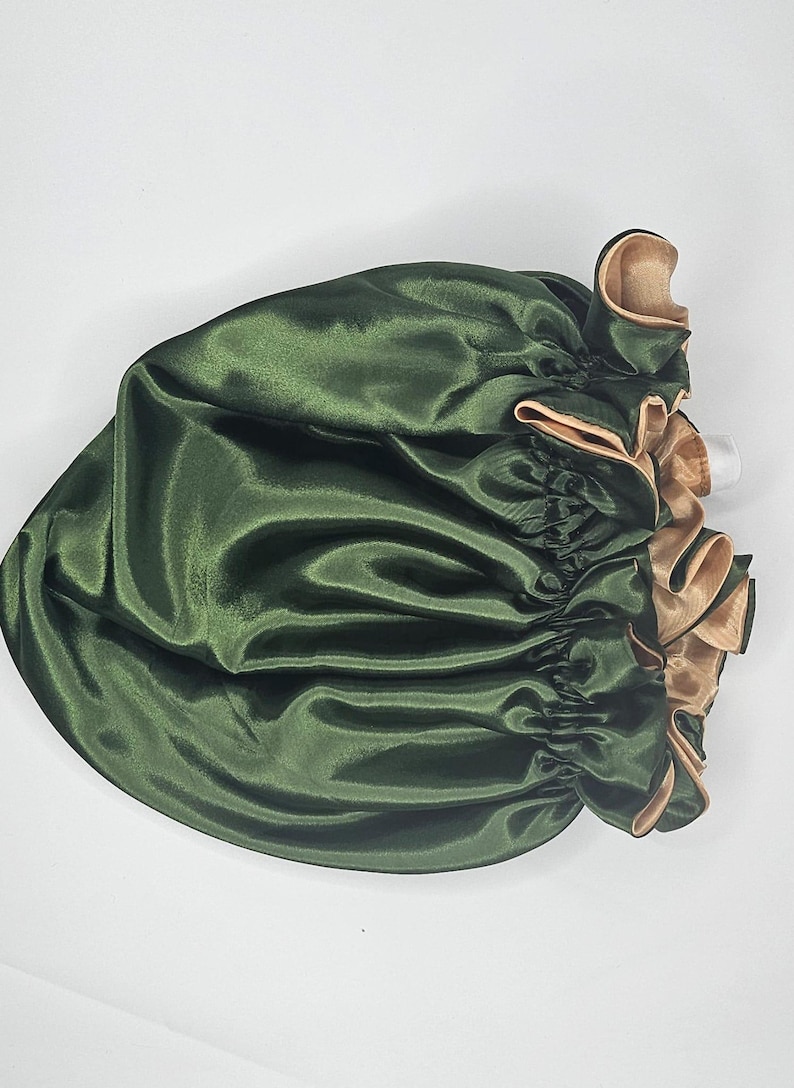 Olive Adjustable Perfect Fit Reversible Satin Hair Bonnet - Protecting ...