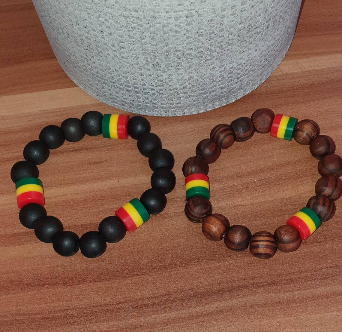 Rasta African Bead Bracelets Unisexbracelet | Etsy