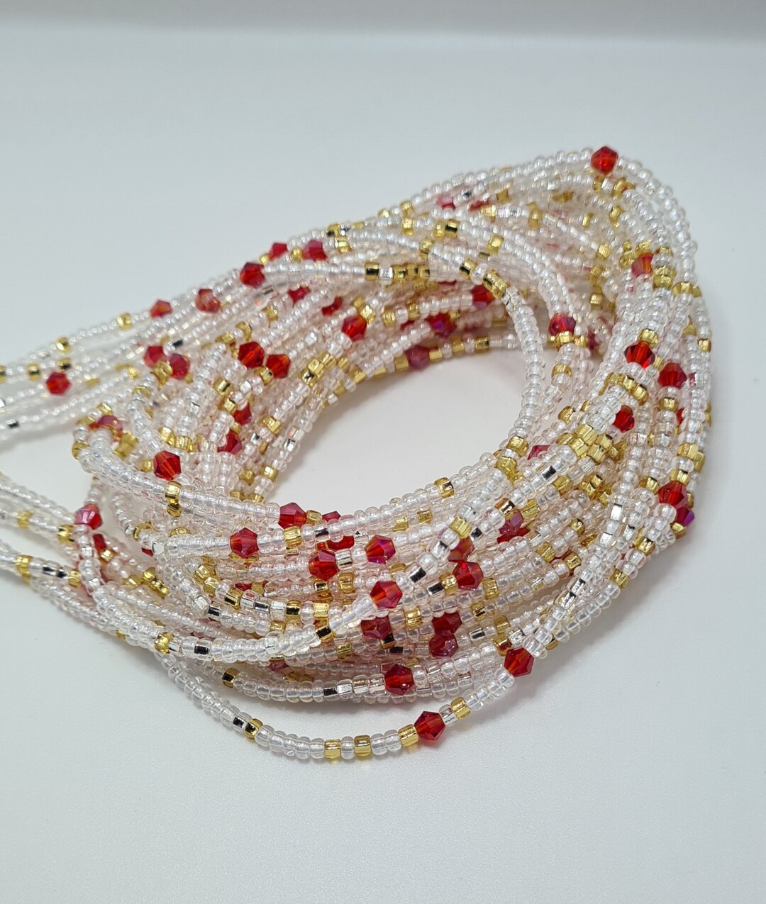 Checkmate Red Diamond Waist Beads| Belly Chain Weight Control African ...