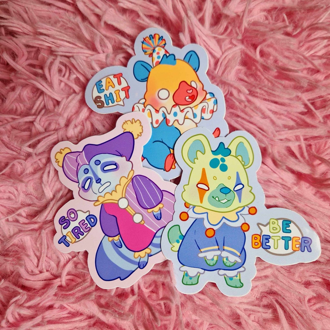 Circus Trio - Vinyl Stickers - Etsy