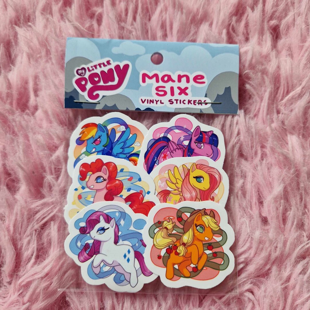 MLP Mane Six- Vinyl Sticker Pack - Etsy UK