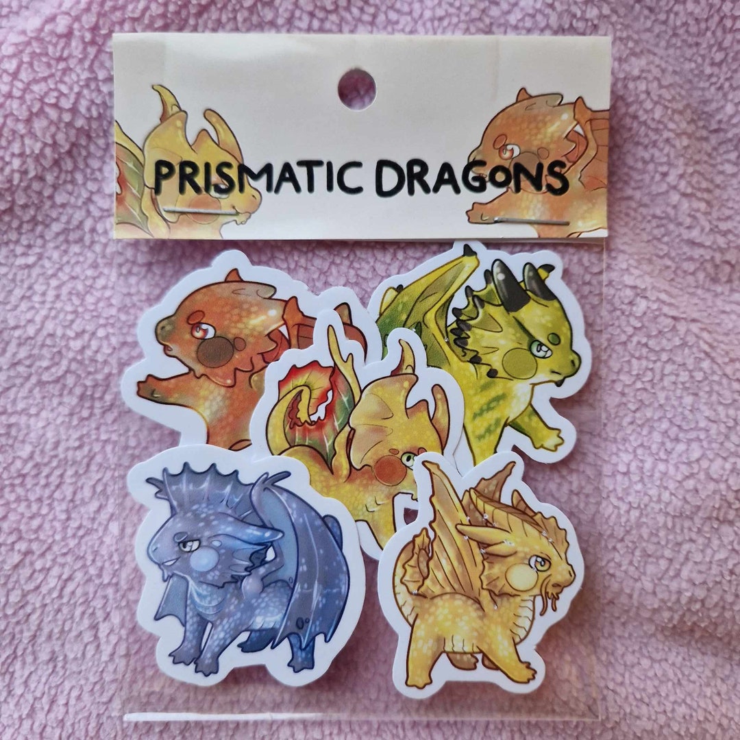 Prismatic Dragons - Vinyl Sticker Pack - Etsy