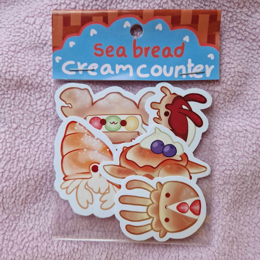 Sea Bread Cream Counter Vinyl Sticker Pack - Etsy