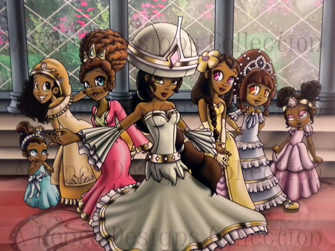 African American Princess Poster Ebony Princesses African - Etsy