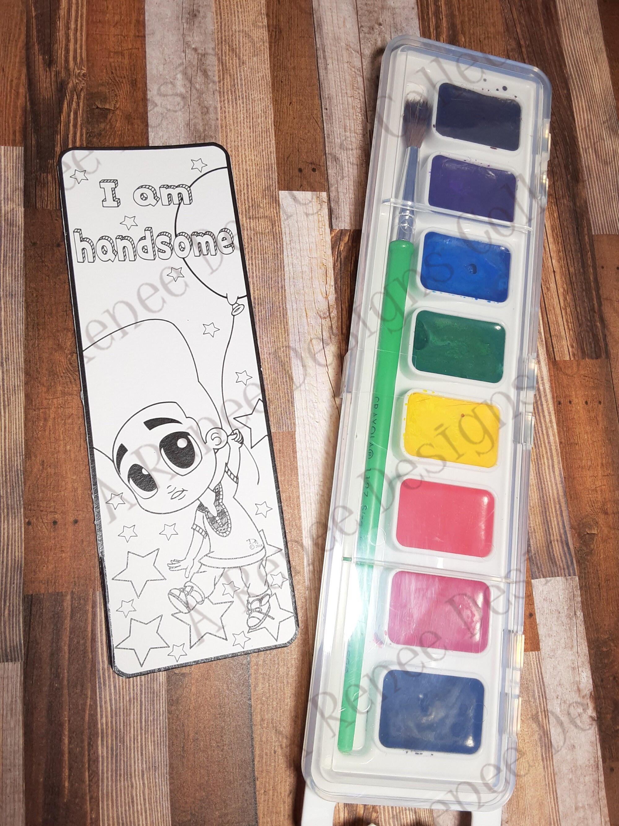 Black Boy Bookmarks Coloring on Cardstock Positive Words to - Etsy