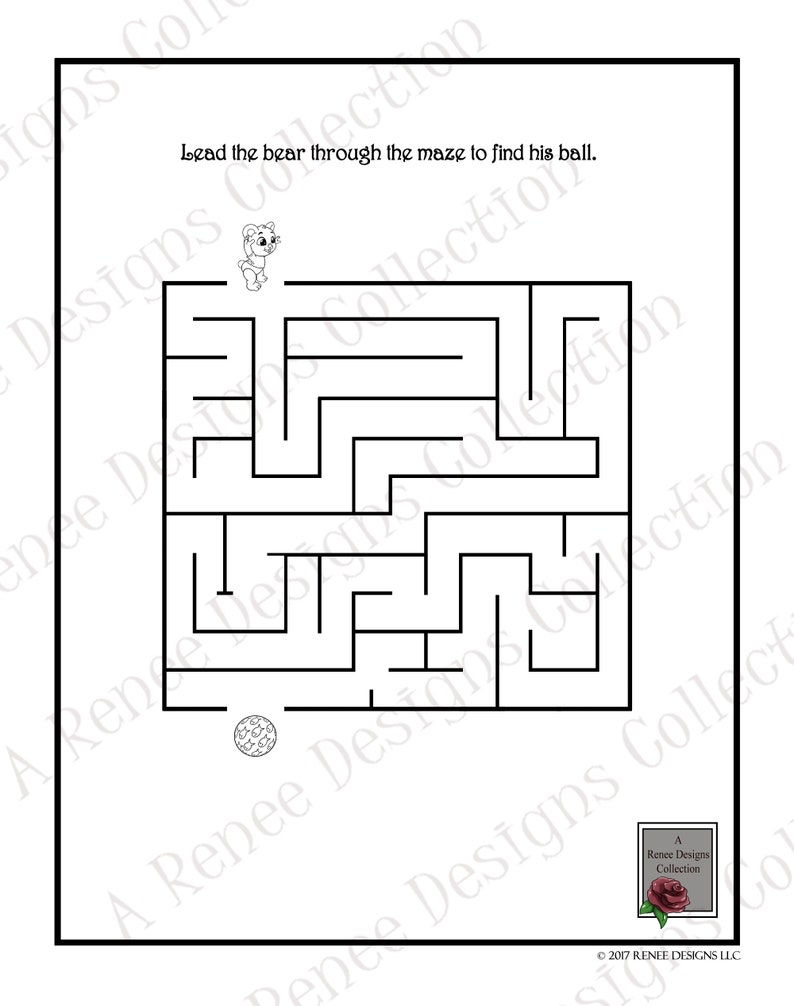 Maze Printable, 4-8-year-olds, Classroom Activity, Homeschool ...