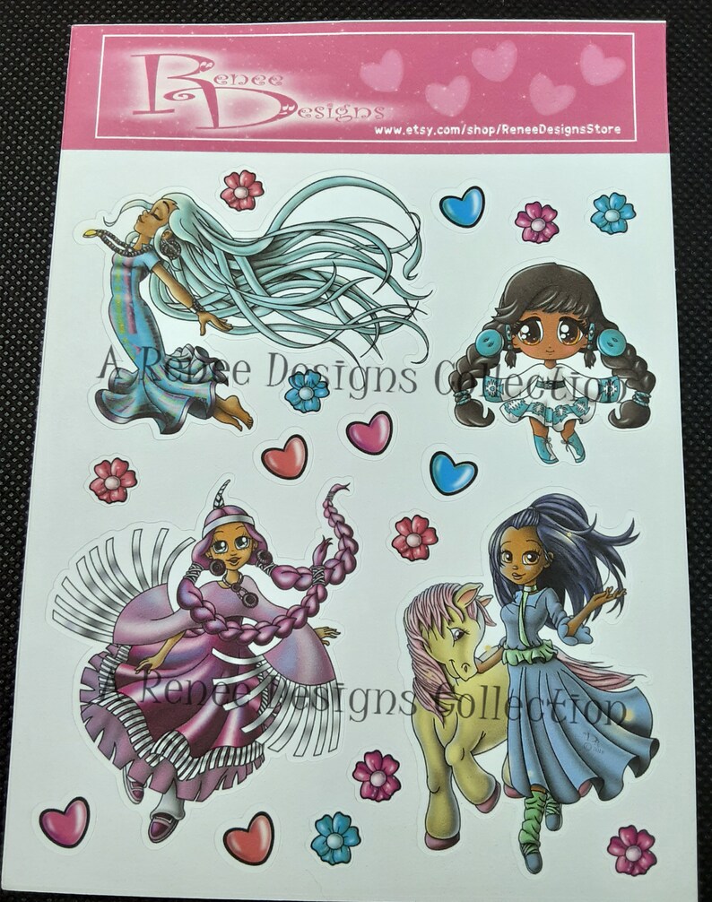 Native American Girl Sticker Sheets, Matte Sticker, Native American ...