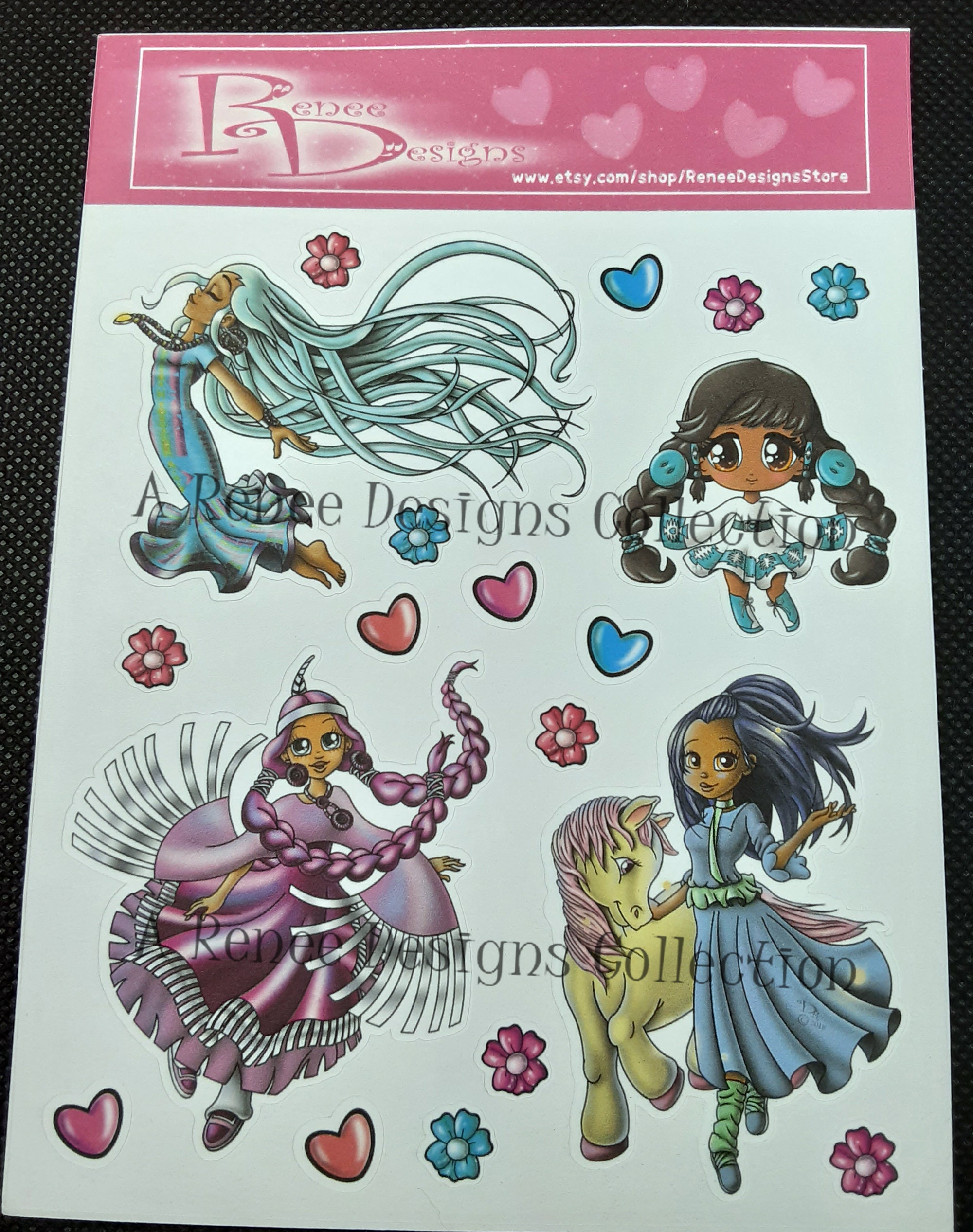 Native American Girl Sticker Sheets, Matte Sticker, Native American ...