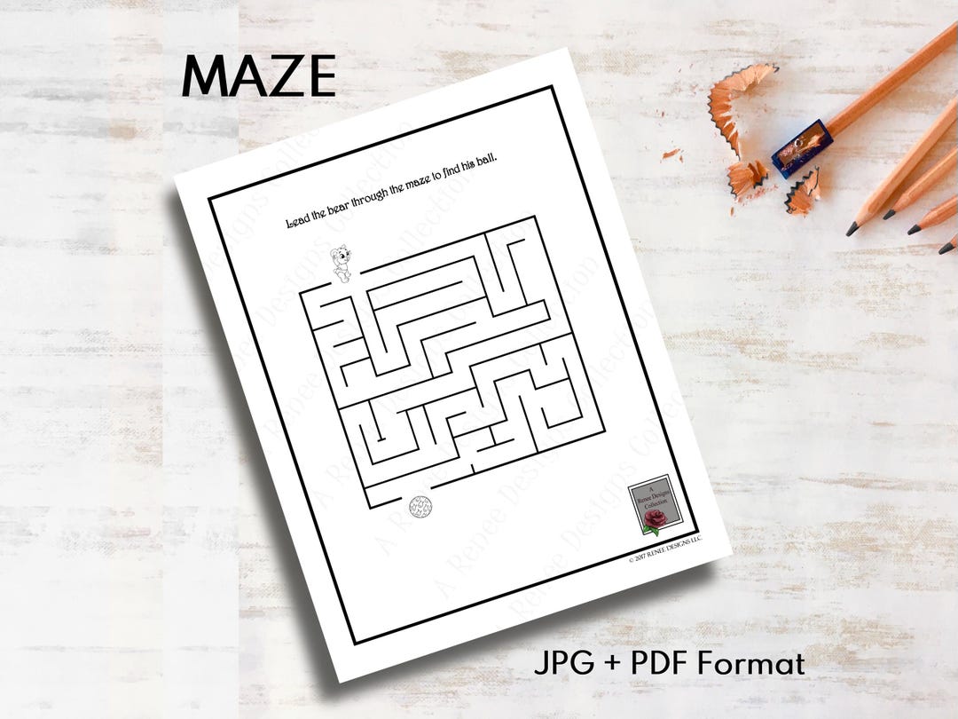 Maze Printable, 4-8-year-olds, Classroom Activity, Homeschool ...