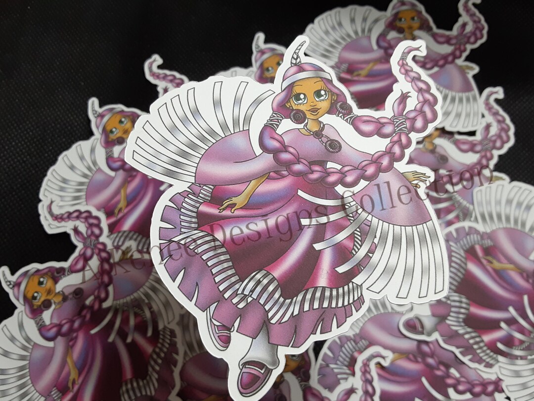 Indigenous Girl Sticker, Die Cut Sticker, Matte Finish Stickers, Native ...