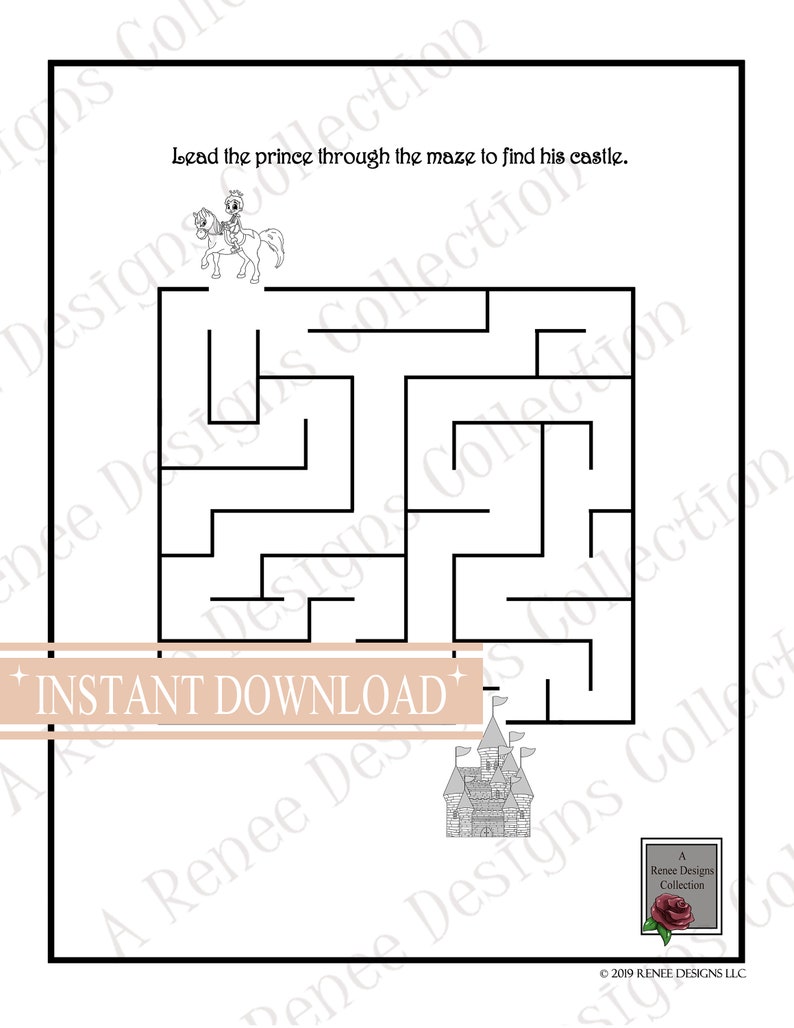 Black Prince, Children Activity, African American Kid, Ages 4-6 Mazes ...