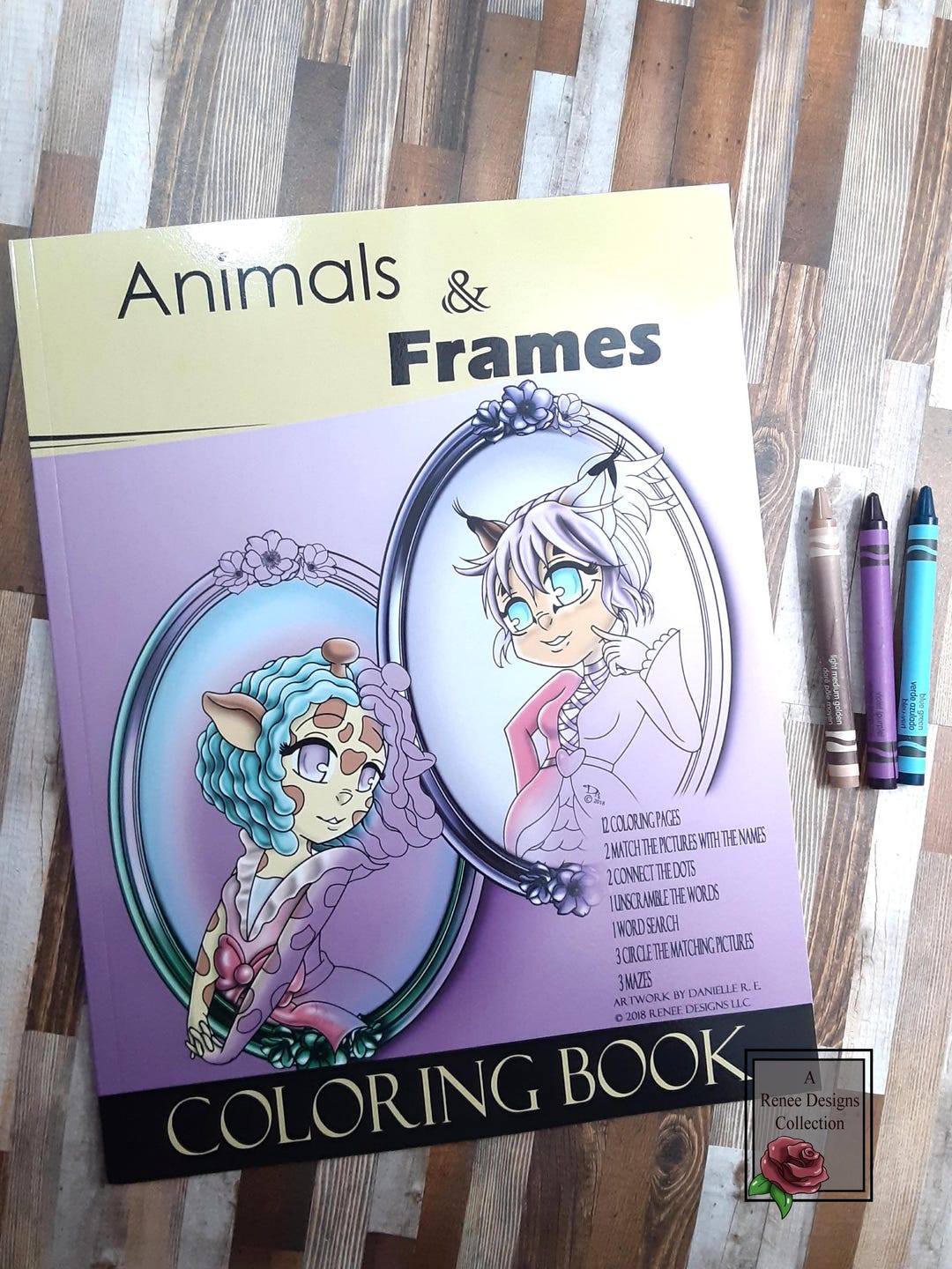 Anime Animal Coloring Book: Kawaii Artwork, Connect the Dots - Etsy