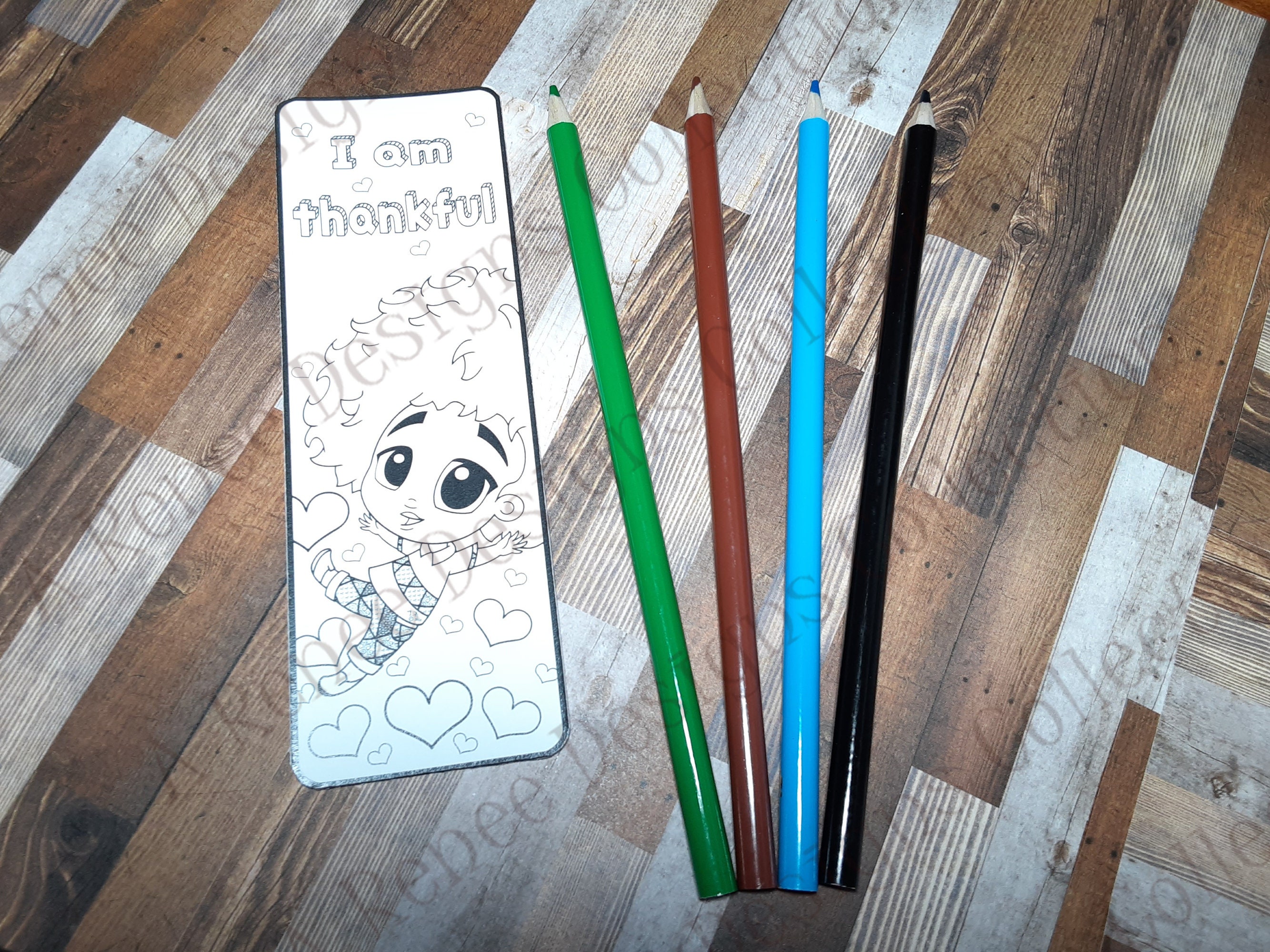 Black Boy Bookmarks Coloring on Cardstock Positive Words to - Etsy