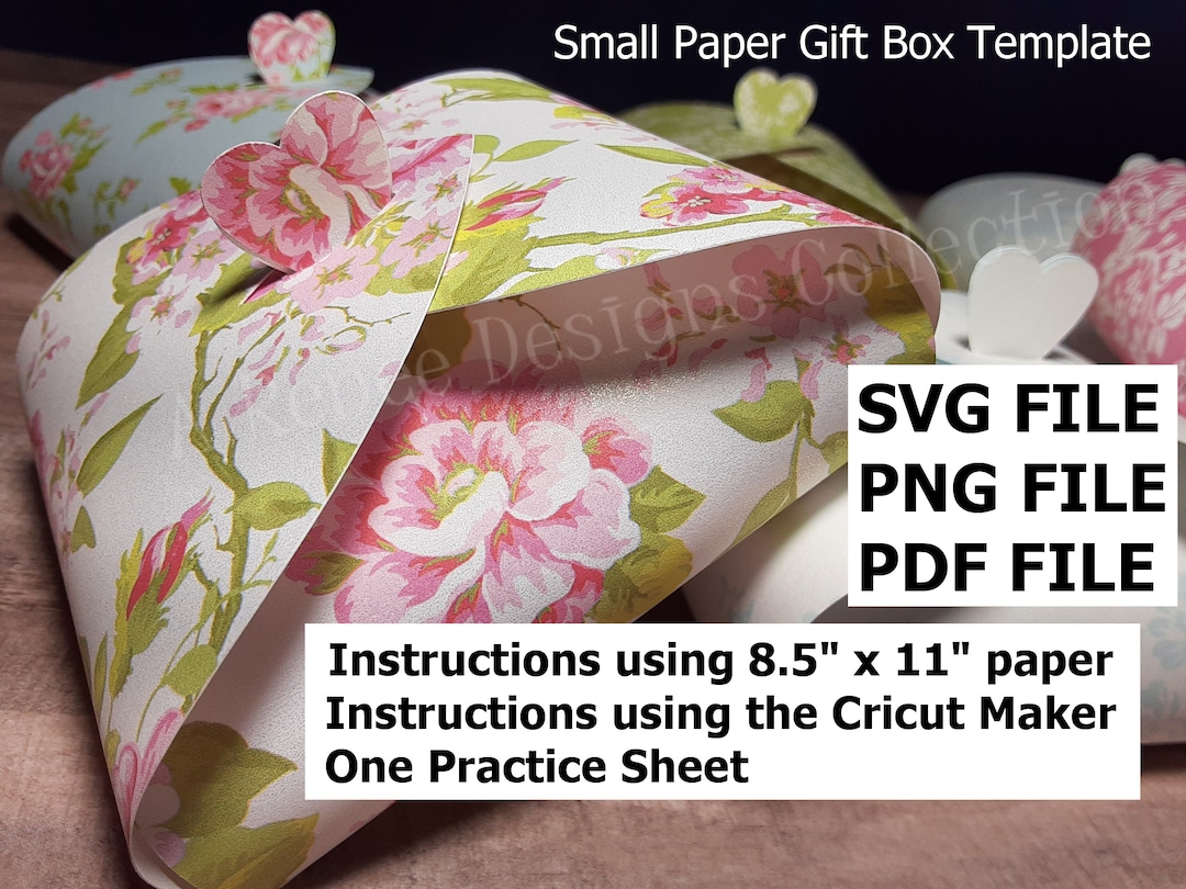Heart Origami Gift Box Template: SVG, PNG, PDF Files (digital Download ...