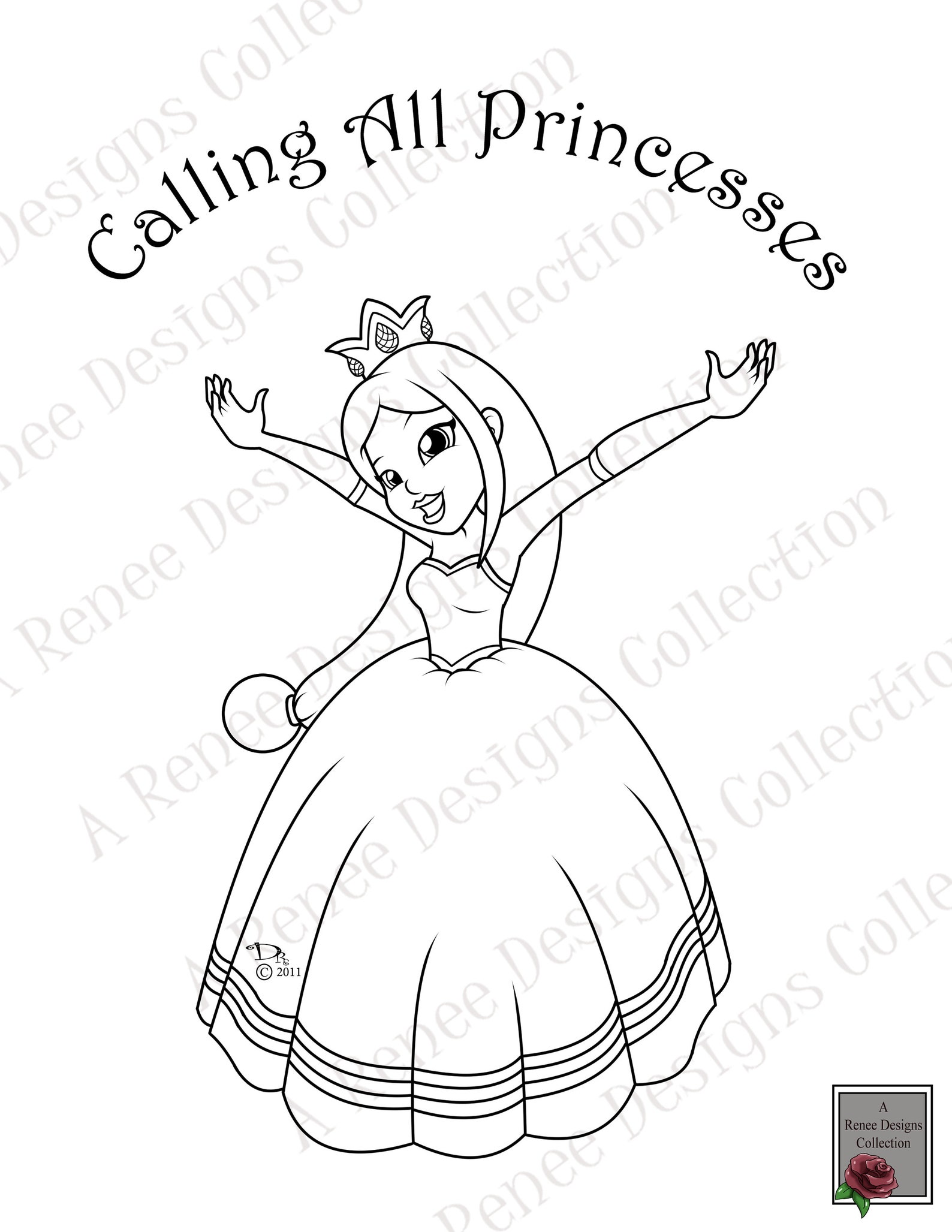 Black Princess Coloring Page, Princess Instant Download, Black Coloring ...