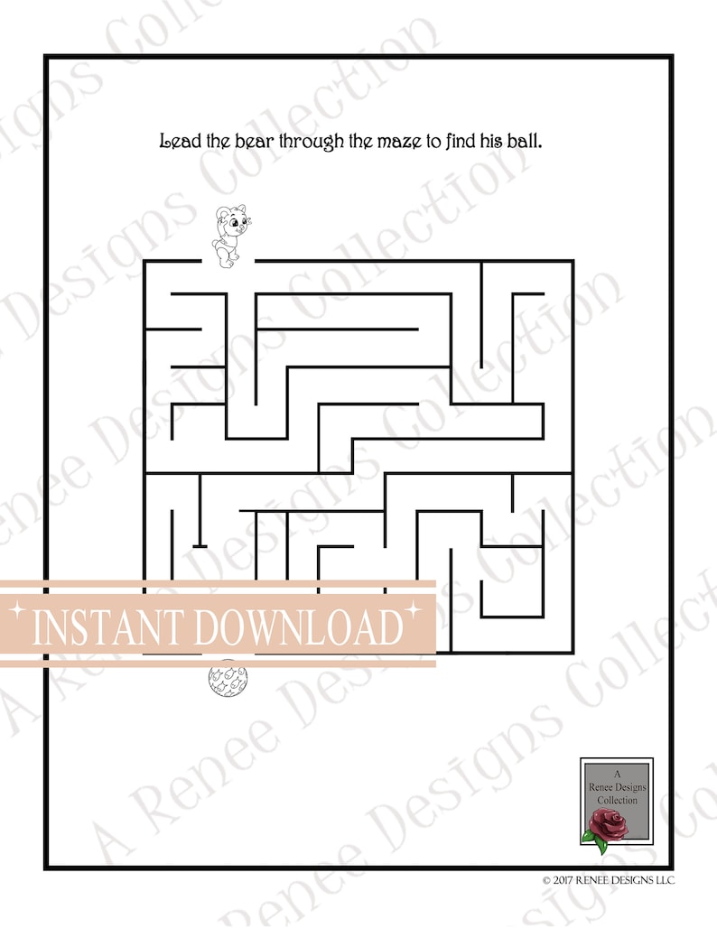 Maze Printable, 4-8-year-olds, Classroom Activity, Homeschool ...