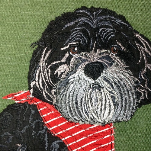 Raw Edge Applique 'nell the Springer Spaniel' - Etsy